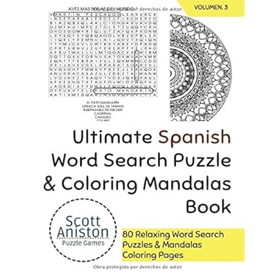 Spanish Word Search Puzzle & Coloring Mandalas Book: Australia | Ubuy