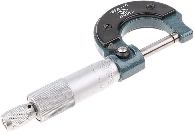 Manual Micrometer Calipers Spiral Measuring Tool 25mm/ 0.01 Micrometers ...