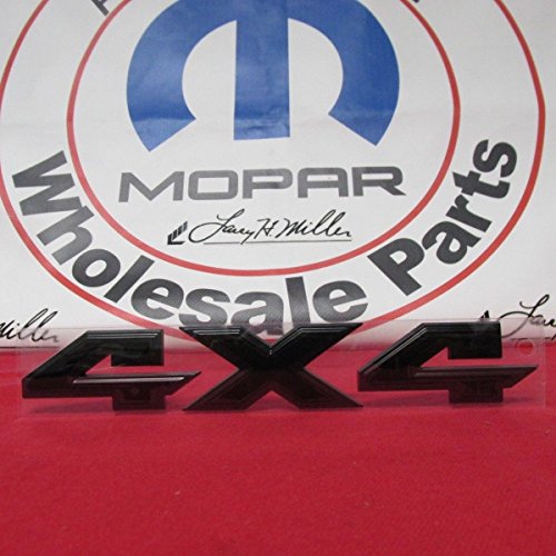 Dodge Ram 1500 Flat Black 4X4 EMBLEM Nameplate Badge Logo NEW - Want It All