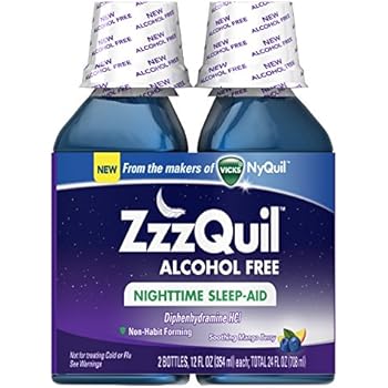 Amazon.com: ZzzQuil Nighttime Sleep Aid, Alcohol Free Soothing Mango ...