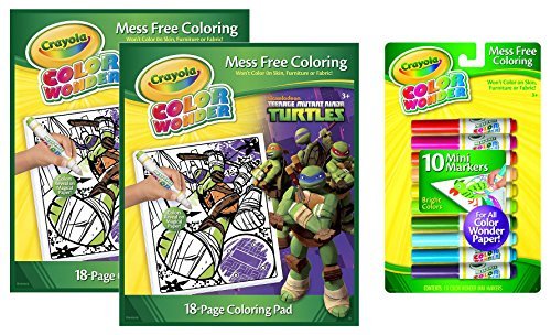 Buy Bundle: 3 Items - Crayola Color Wonder Coloring Pad, Teenage Mutant ...