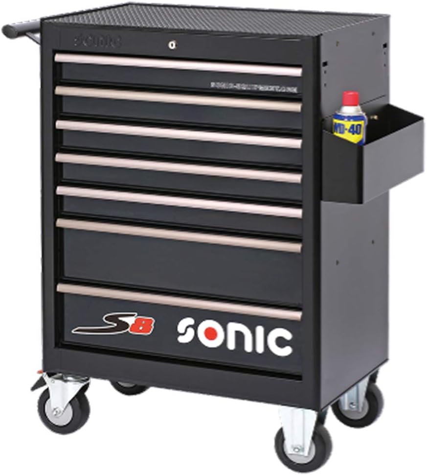 Sonic S8 Werkstattwagen - 206-teiliger Werkzeugwagen mit Arbeitsfläche ...