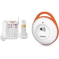 VTech SN5147 Dect_6.0 1-Handset Landline Telephone, White & SN7022 ...