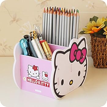 Amazon.com : YOURNELO Cute Hello Kitty Hollow-Out Pen Pencil Holder ...