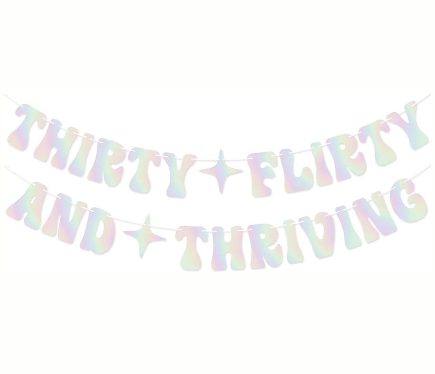 30th Birthday Banner Thirty Flirty and Thriving for 30th Birthday Party ...