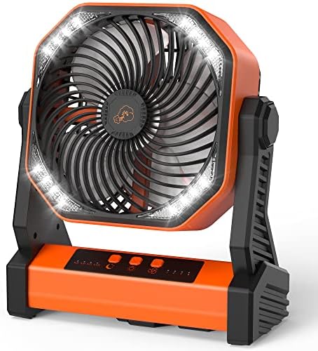 AddAcc 20000mAh Battery Operated Fan, Portable Camping Fan with Light ...