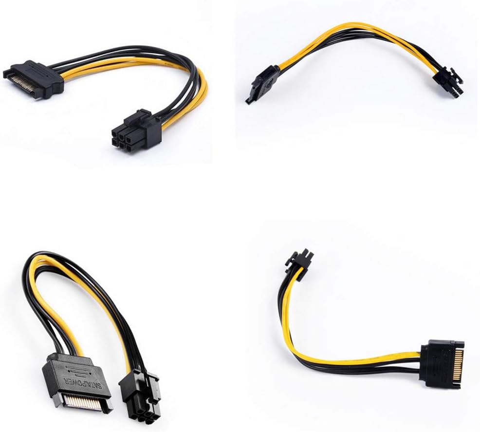 SATA Power Cable,Sata15 Pin to 6 Pin PCI Express Graphics Video Card ...