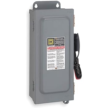 SCHNEIDER ELECTRIC Non-Fusible 600-Volt 100-Amp 3-Point Nema-3R HU363RB ...