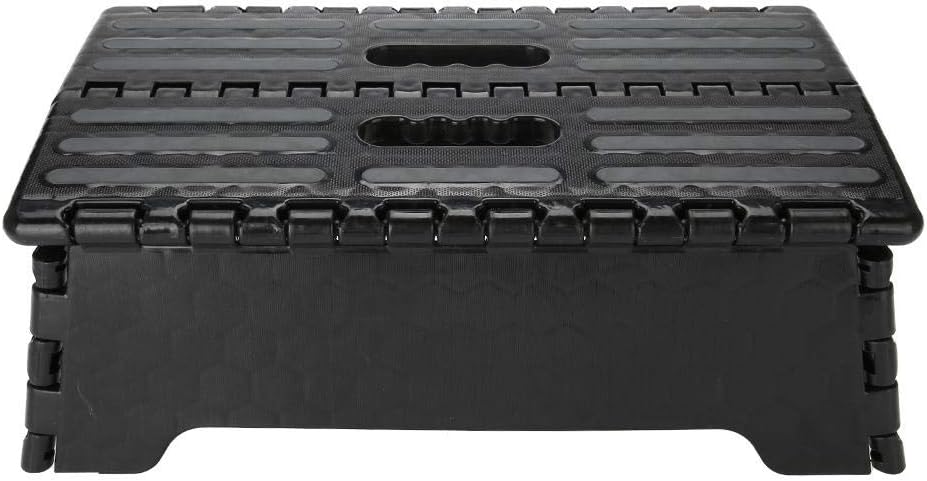 Zerone Black Step Stool, Portable One Step Stool for Elderly & Disabled ...