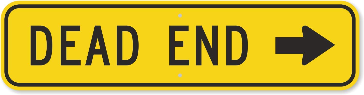 Buy SmartSign "Dead End MUTCD Compliant Sign with Right Arrow | 09" x ...
