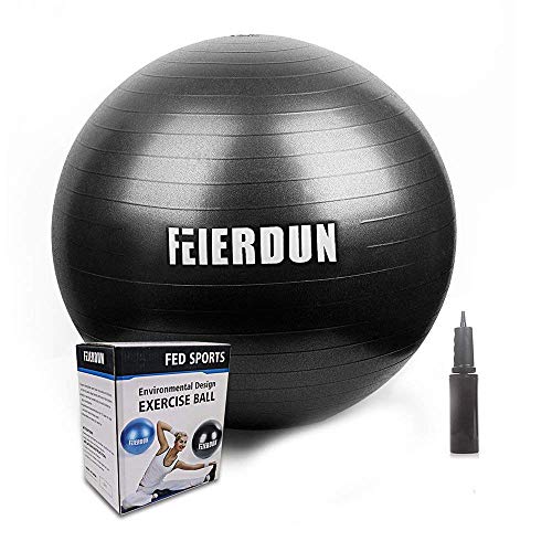 FEIERDUN Fitness Health Exercise Ball, Heavy Duty Birthing Ball Anti ...