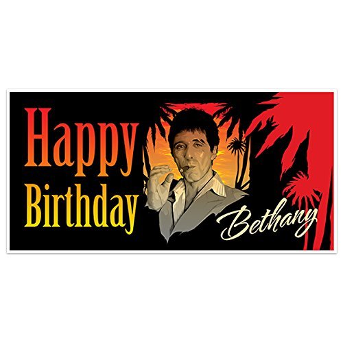 Amazon.com: Scarface Movie Film Birthday Banner Party Decoration ...