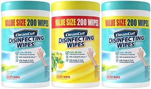 Disinfecting Wipes by Clean Cut, 2 Fresh 1 Lemon Variety Pack, 600 ...