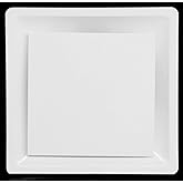 HVAC Premium 24'' x 24'' T-Bar Drop Ceiling Perforated Return Grill - Metal Back Casing - with 8 ...