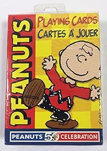 Amazon.com: Peanuts Playing Cards Deck - 50th Anniversary - Charlie ...