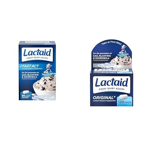 Lactaid Fast Act Lactose Intolerance Relief Caplets with Lactase Enzyme ...