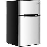 Amazon.com: Arctic King - 3.2 Cu Ft Two Door Mini Fridge with Freezer ...