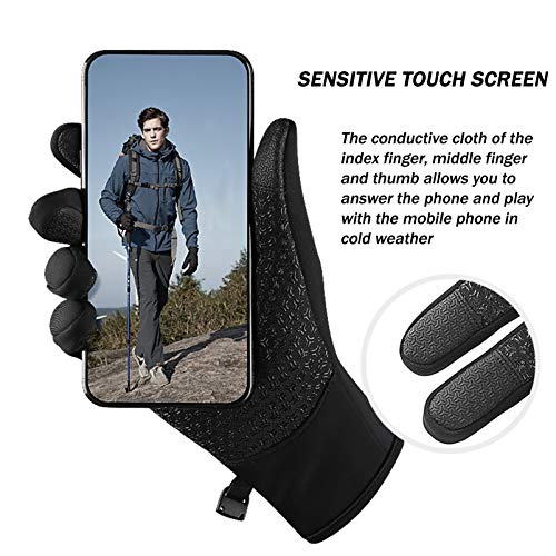 CURELIX Winter Gloves Men Women Touch Screen Thermal Gloves Cold Weather Warm Gloves for Hiking ...