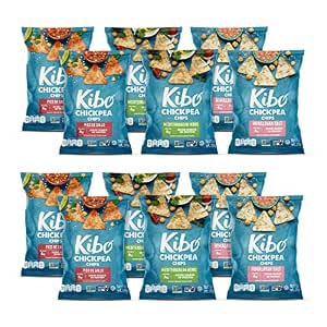 Amazon.com: Kibo Chickpea Chips - High Protein/Fiber, Plant-Based, Cert ...