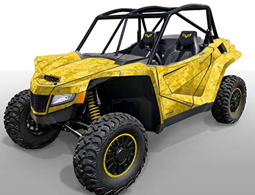 Textron Wildcat XX Graphics Kit - Yellow Cryptic Camo - Robby Gordon ...