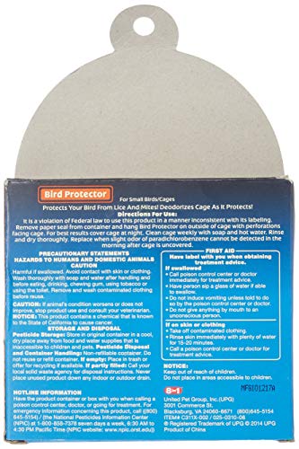 8 in 1 Premium Bird Protector from Lice & Mites for Small Cages (1/2 oz ...