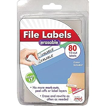 Amazon.com : Filertek Hanging File Dry-Erase Reusable Tabs for Hanging ...