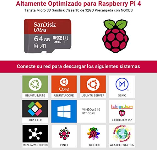 LABISTS-Raspberry-Pi-4-Model-B-Kit-de-2-GB-con-SD-de-32GB-Clase-10 ...
