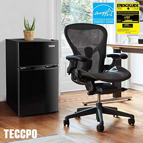 TECCPO Mini Fridge with Freezer, 3.0 Cu.Ft. 2 Reversible Door Mini ...