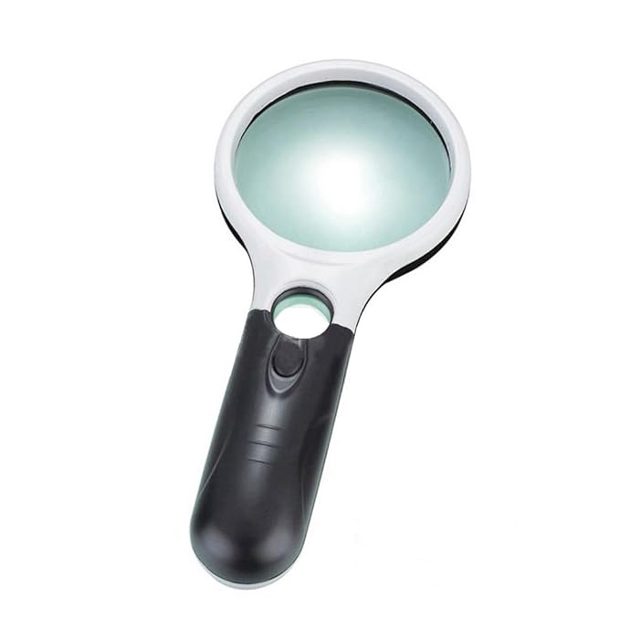3 LED Lights 3X 45X Handheld Magnifier Reading: Amazon.co.uk: Electronics