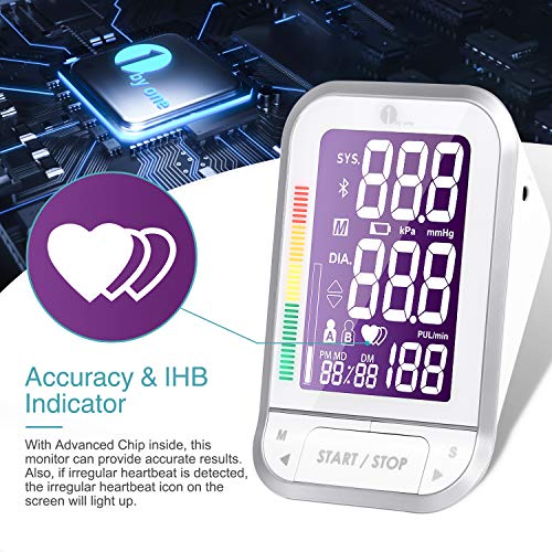 1 BY ONE Bluetooth Blood Pressure Monitor with Cuff for Home Use ...