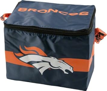 Amazon.com : Denver Broncos Lunch Bag: 6 Pack Zipper Cooler : Sports ...