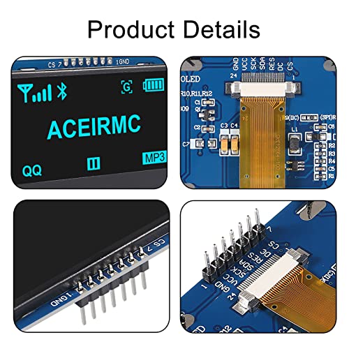 Aceirmc 242 Inch 128x64 Oled Lcd Display Module Ssd1309 7 Pin Spiiic I2c Serial Interface For