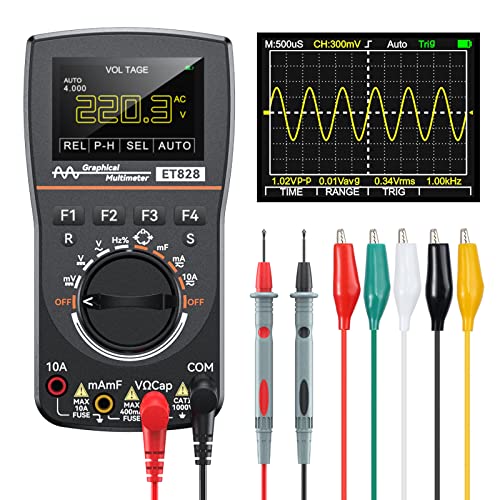 2 in 1 Digital Oscilloscope Multimeter, Scope Meter with 2.5 Msps High ...