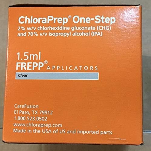 Amazon.com: Carefusion ChloraPrep One Step FREPP 1.5 mL Applicator, REF ...