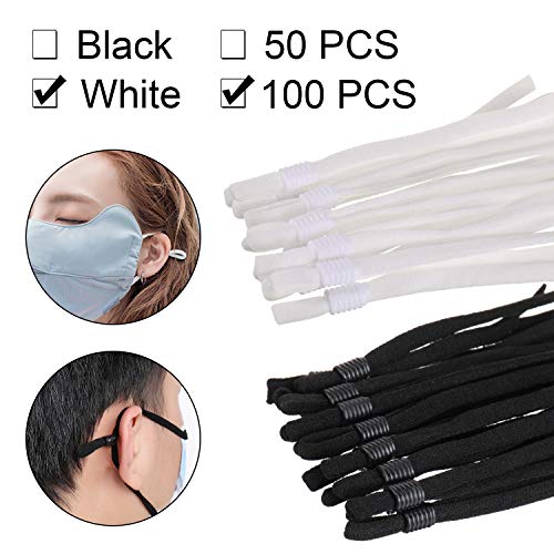 TOOVREN Upgraded Elastic String Bands Cord for Masks with Adjustable ...