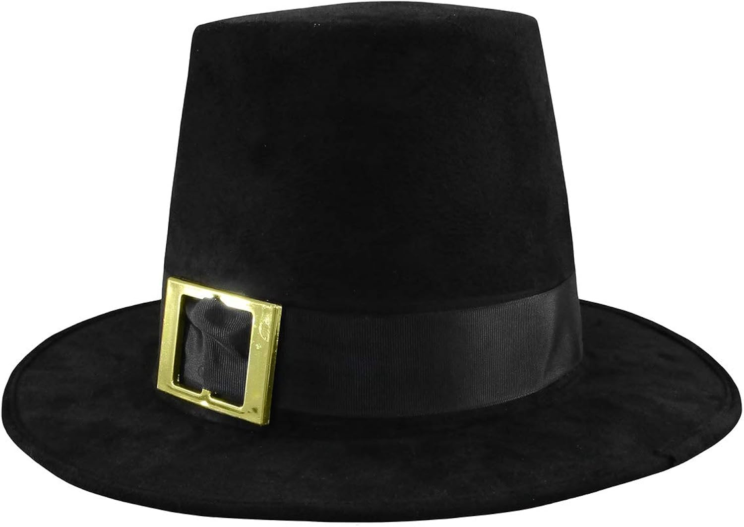 Deluxe Pilgrim Hat With Buckle Thanksgiving Top Hat Costume Accessory 