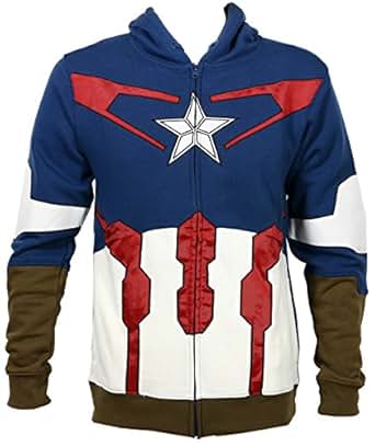 Extra Large Captain America Suit Up Fleece Hoody (XL) | Amazon.com