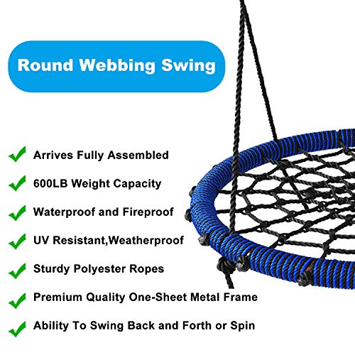 Big Elephant Play Spider Web Tree Swing - Fully Assembled - Outdoor ...