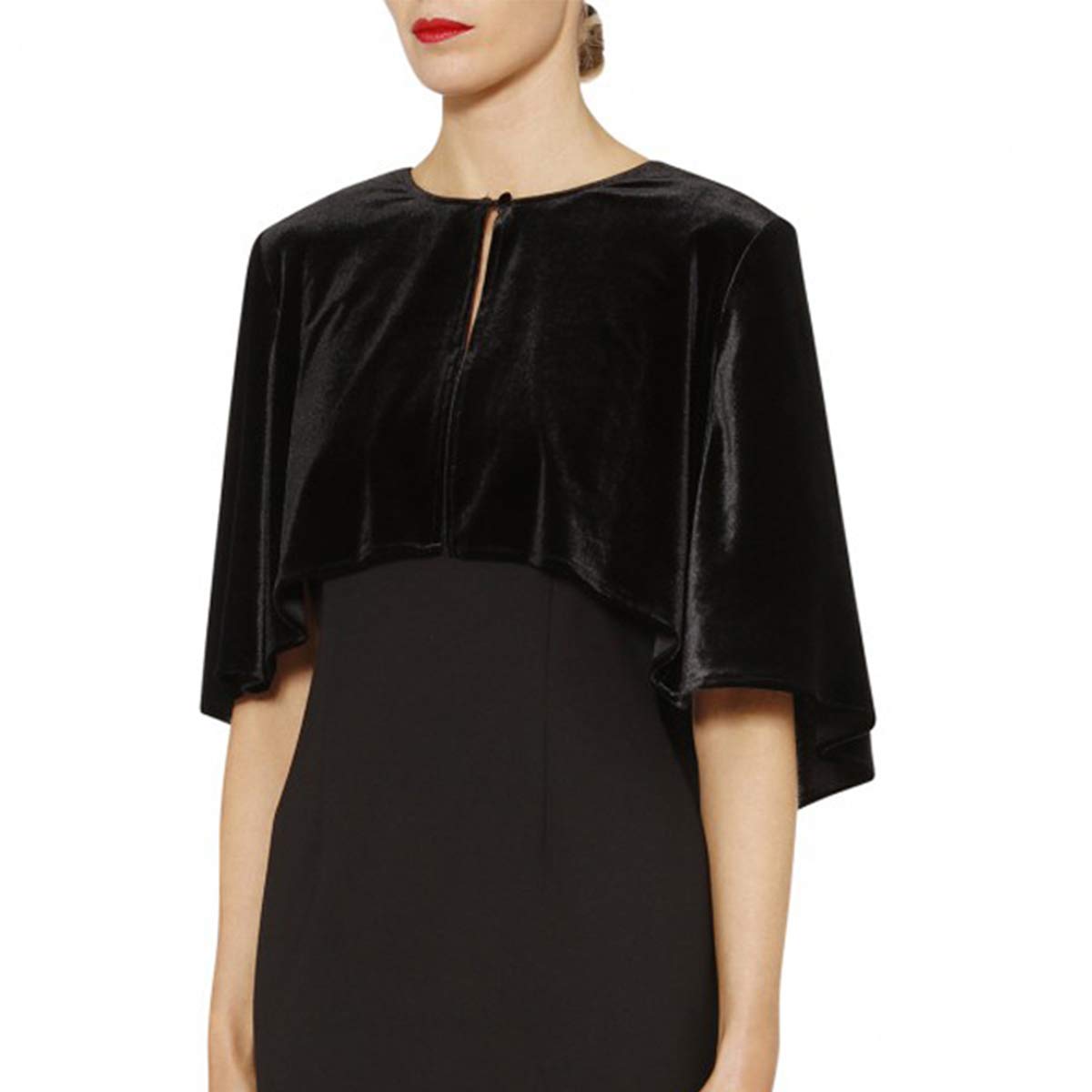 Velvet Shrug Wraps for Evening Party Plus Size Open Front Capes Cloaks ...