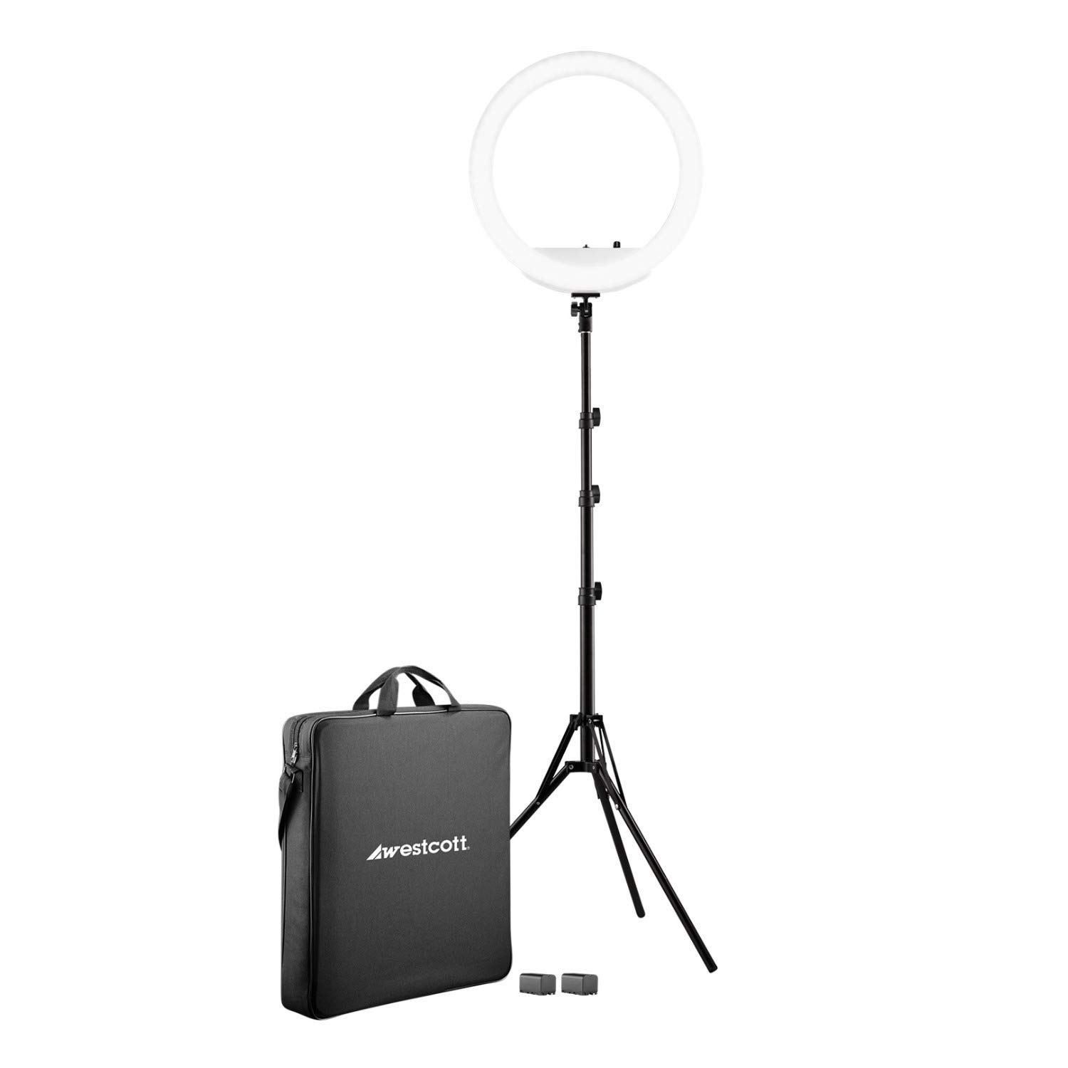 Mua 18” Bi-Color LED Ring Light Kit with Batteries and Stand ...