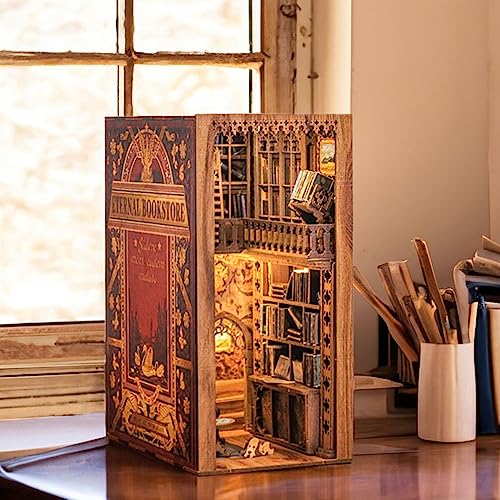 CUTEBEE DIY Book Nook Kit, DIY Dollhouse Booknook Bookshelf Insert ...