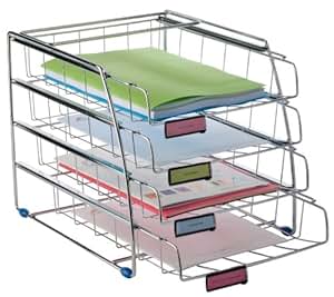 Amazon.com : Alba Four-Level Front Loading Wire Desktop Letter Size ...
