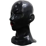 Amazon.com: EXLATEX Anatomical Latex Mask Heavy Rubber Hood Lined with ...