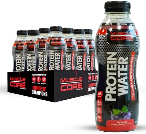 Muscle Core Nutrition Protein Water | Black Currant | 30 Gram Whey ...