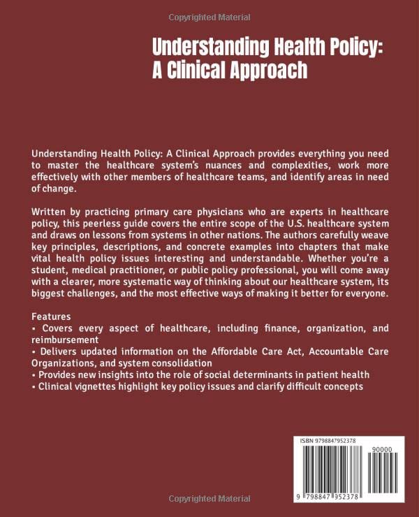 Understanding Health Policy: A Clinical Approach (Color Book), 8th Edition, Paperback on Galleon ...