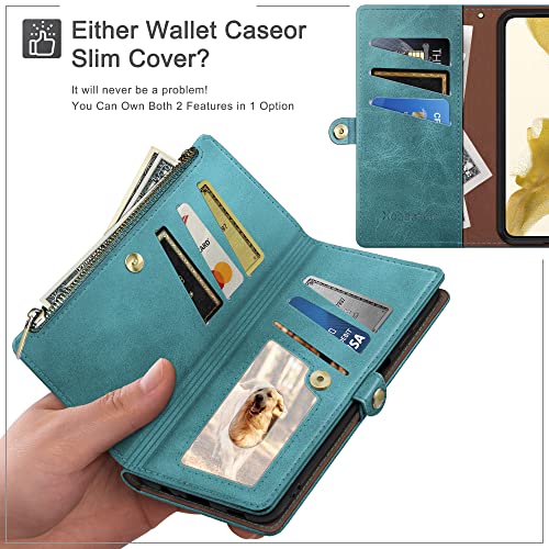 XcaseBar for Google Pixel 7 Wallet case with Zipper 【RFID Blocking】 Credit Card Holder, Flip ...