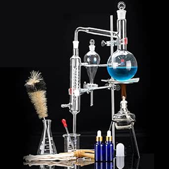 Lab Glassware Kit 500ml Chemistry Glassware Home Distillation Apparatus ...