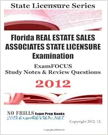 Florida REAL ESTATE SALES ASSOCIATES STATE LICENSURE Examination ...