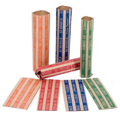 The Coin-Tainer Co. Flat Coin Wrappers, Assorted, 100 Count - Want It All