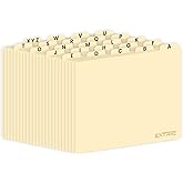 Amazon.com : 25 Alphabet Dividers – Letter Size File Dividers ...